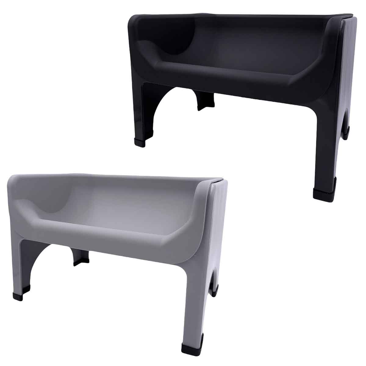 Fluff Trough - XL Black w/Silicone Insert Set | Fetched-Up | Pet Supplies