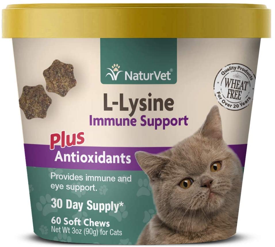 NaturVet L-Lysine Cat - 60 ct | Fetched-Up | Pet Supplies